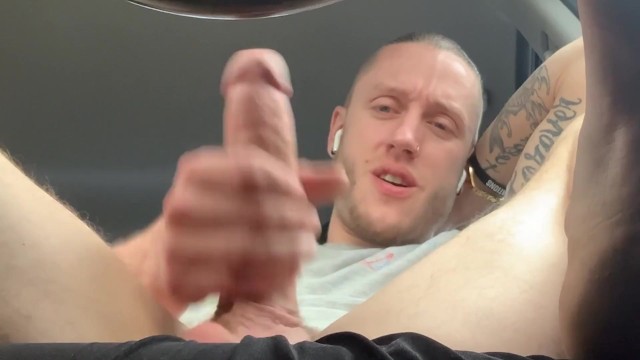 Guys Almost Gets Caught Busting A Huge Nut In His Car