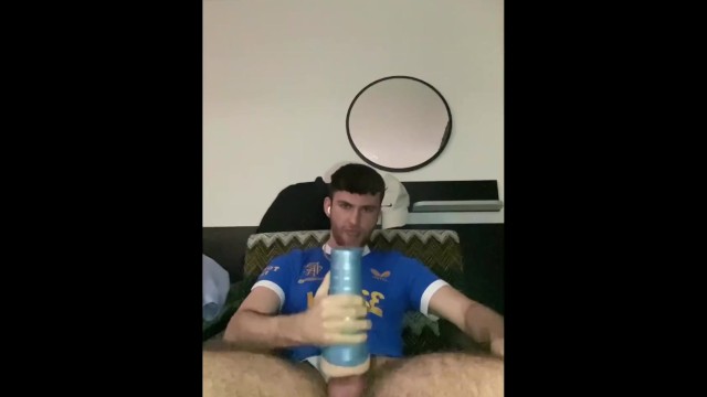Str8 Lad Takes Dildo In Ass And Fucks Fleshlight