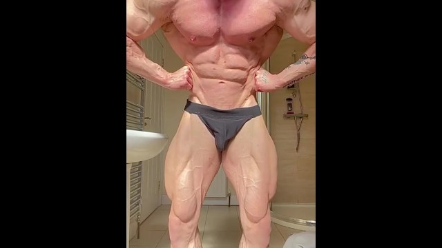 Hot Bodybuilder Posing In Jockstraps