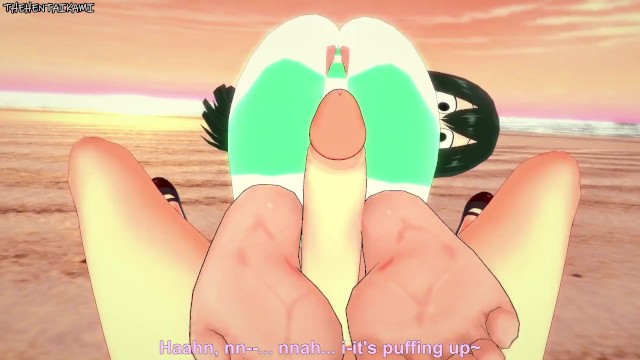 Tsuyu Asui Gives You A Footjob At The Beach My Hero Academia Feet Pov