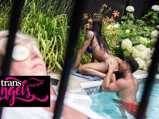 TRANS ANGELS - Hot Stud Kenzo Alvarez gives Leilani Li the Hard Anal Pounding she's been Craving ...